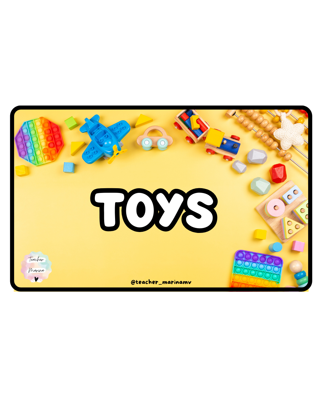 Librito de vocabulario: Toys – Teacher Marina